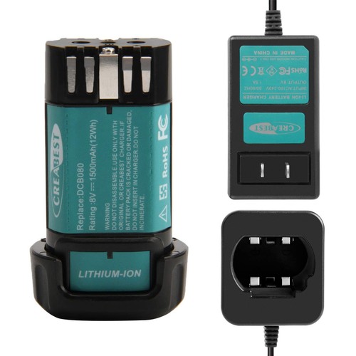 8V 1500mAh Li-ion Battery Compatible with Dewalt DCB080 DW4390 DCF680N1 ...