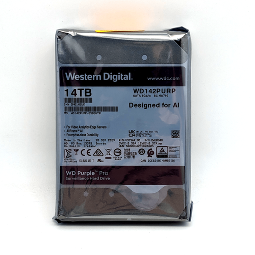 Western Digital Purple Pro 14TB 3.5" SATA 6Gb/s Internal HDD (WD142PURP ...