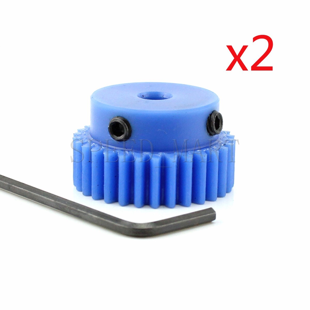 2pc 1 Module Nylon Spur Gear 30 Teeth Bore 12mm Motor Gear Wheel With ...