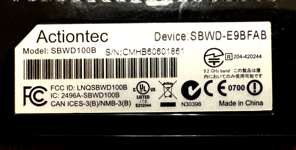 2 Actiontec Screenbeam Transmitter and Receiver (no power adapters ...