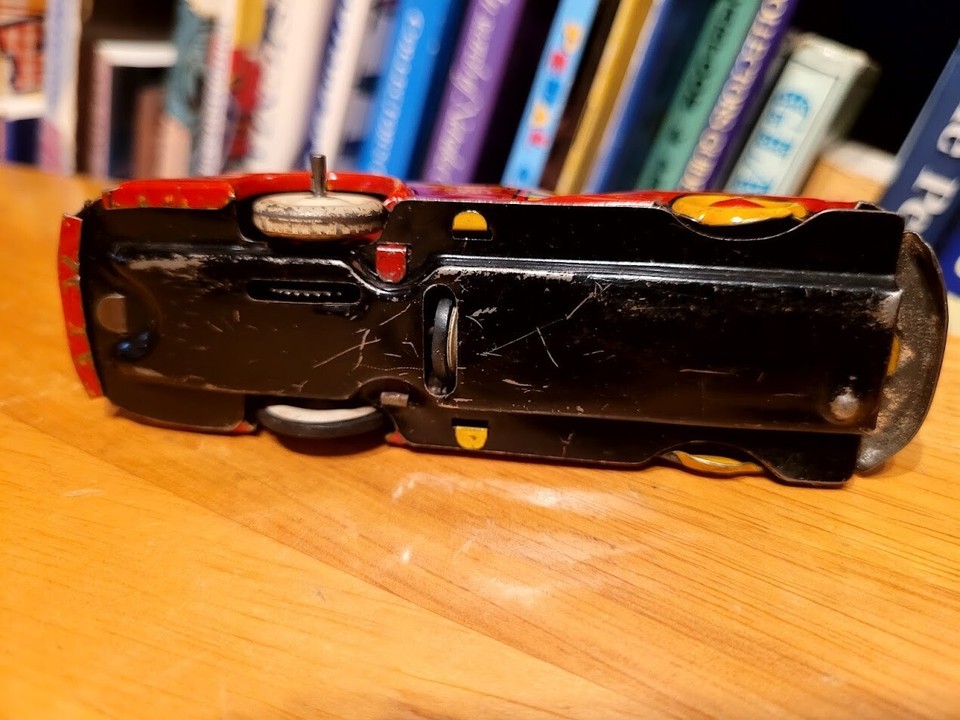 NICE VINTAGE 1930'S MARX TIN LITHO RED WIND UP TRICKY TAXI | eBay