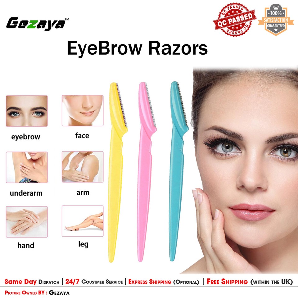 3pcs Precision Eyebrow Razors Peach Fuzz Dermaplaning Tool Facial Hair ...