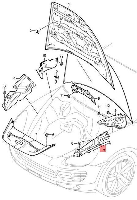 Porsche Cayenne 92a Front Left Fender Bracket 9585565830001C Genuine ...