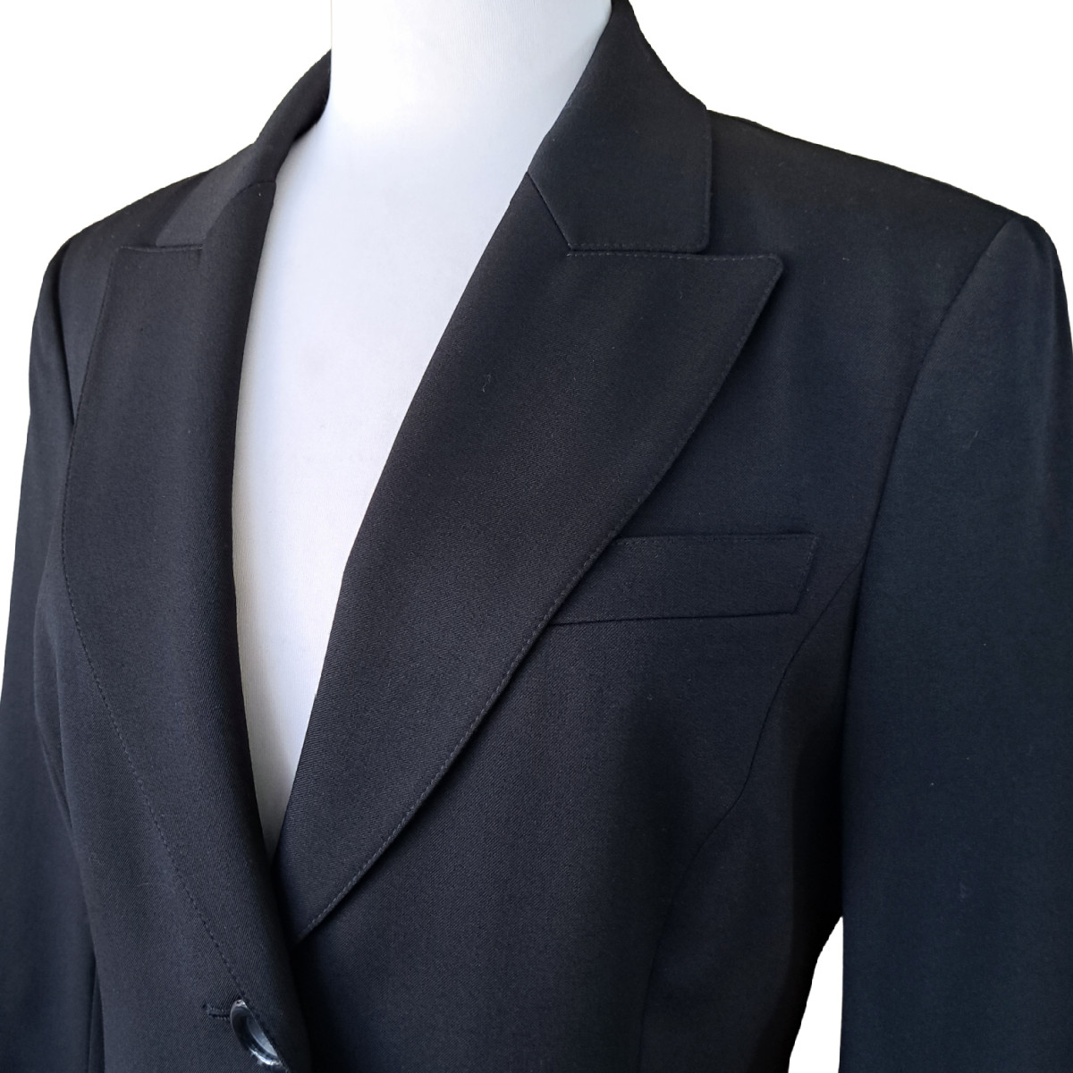 shops discounted Lafayette 148 New York Black Virgin Wool Blazer