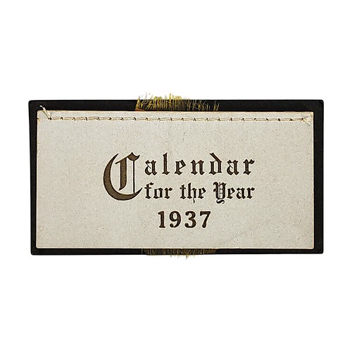Vintage Mini Calendar For The Year 1937 | eBay