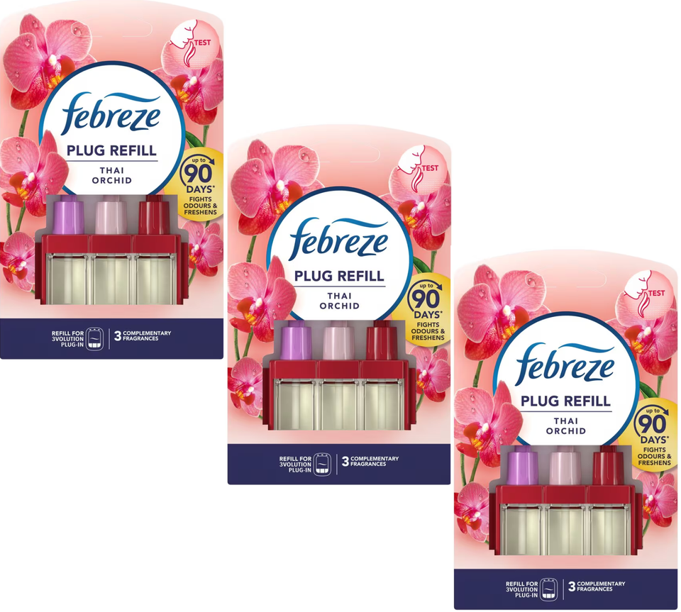 3x 20ml 3volution Febreze Ambi Pur 3Volution Plug In Refills 90 Days ...
