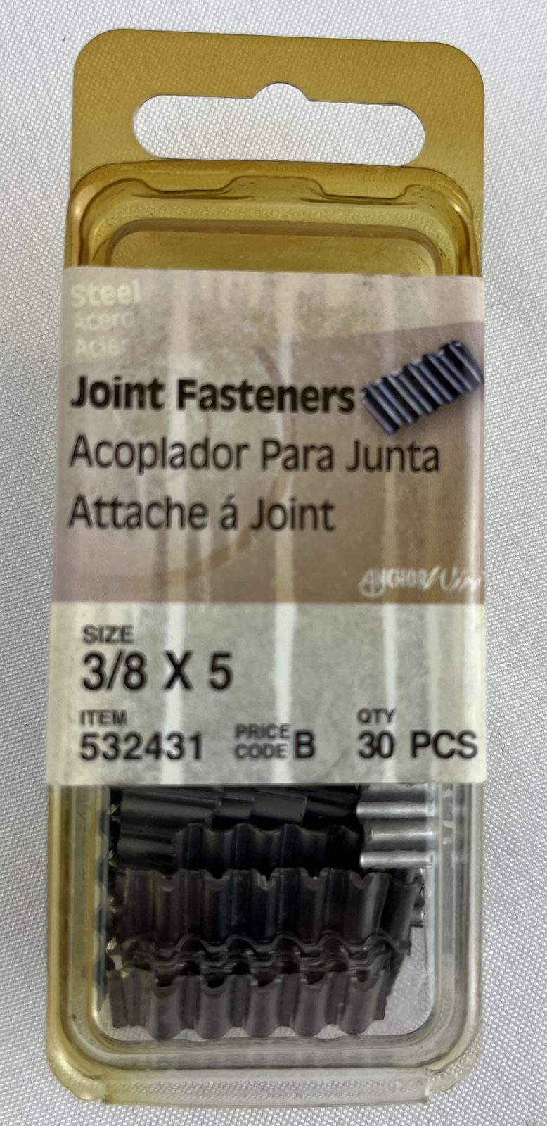 Hillman Corrugated Joint Fasteners Size 3/8" x No. 5 30 Pieces 532431 ...