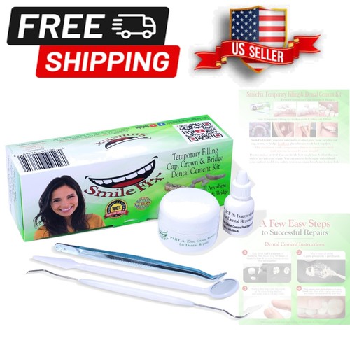 SmileFix Dental Repair Kit: Zinc Oxide Temporary Fix for Crowns ...