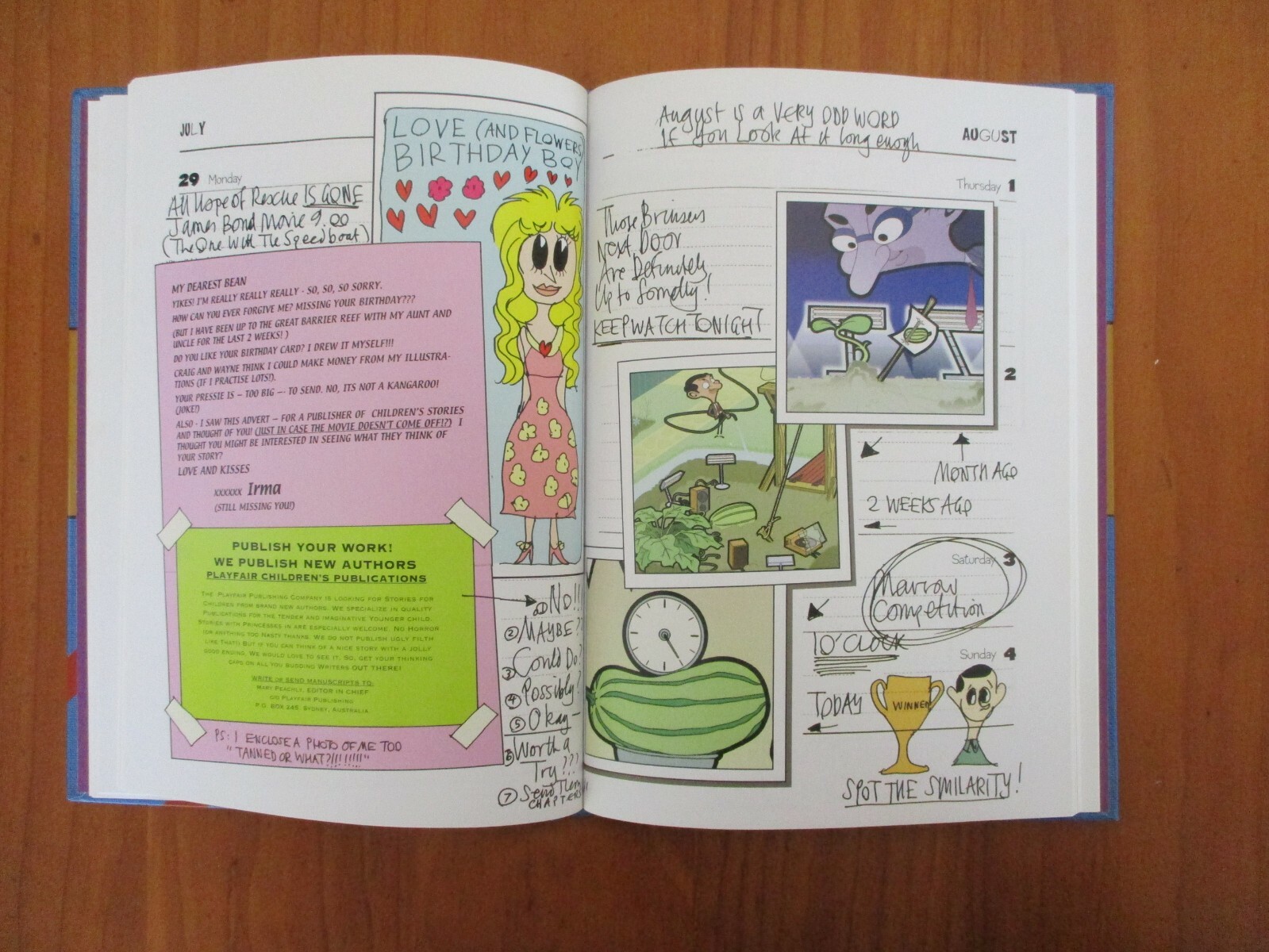 MR BEAN'S DIARY by Tony Haase Like New Hardcover ABC Books 2002 | eBay