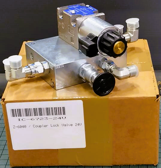 NEW 24V HYDRAULIC COUPLER LOCK VALVE FOR EXCAVATORS Z-6040 - FREE ...