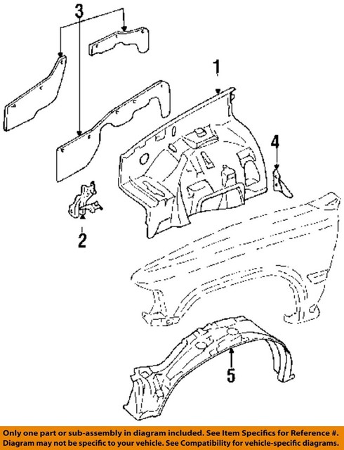 5370689103 Genuine Toyota Brace Sub-assy Fender Apron LH 53706-89103 ...