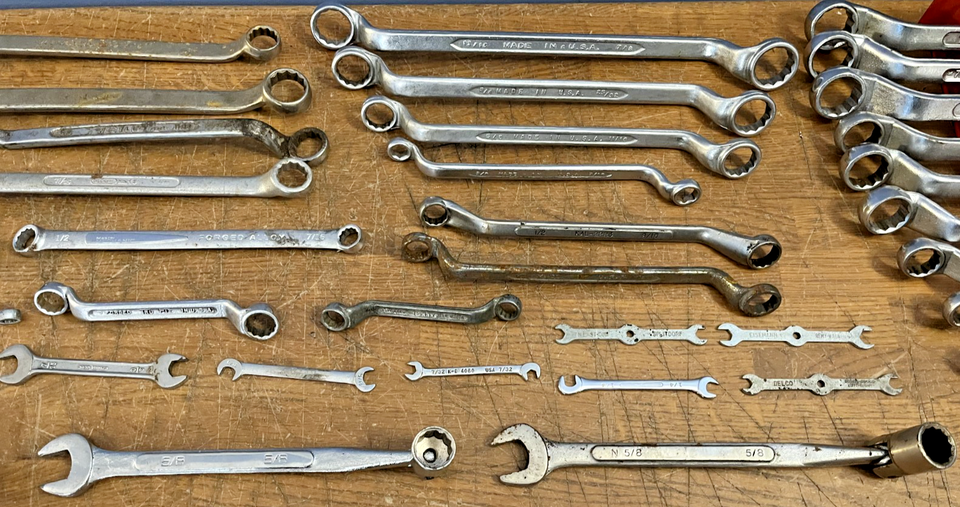 Lot of (88) Wrenches - Double Box End, Flex Head Combination, Power ...