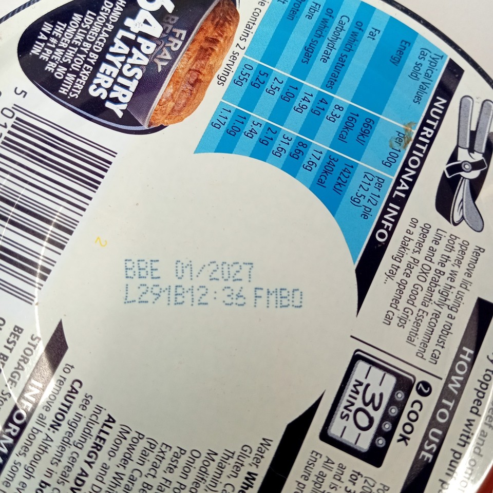 Fray Bentos Pies 425g – Minced Beef & Onion x9 + Steak & Gravy x3 Bulk ...