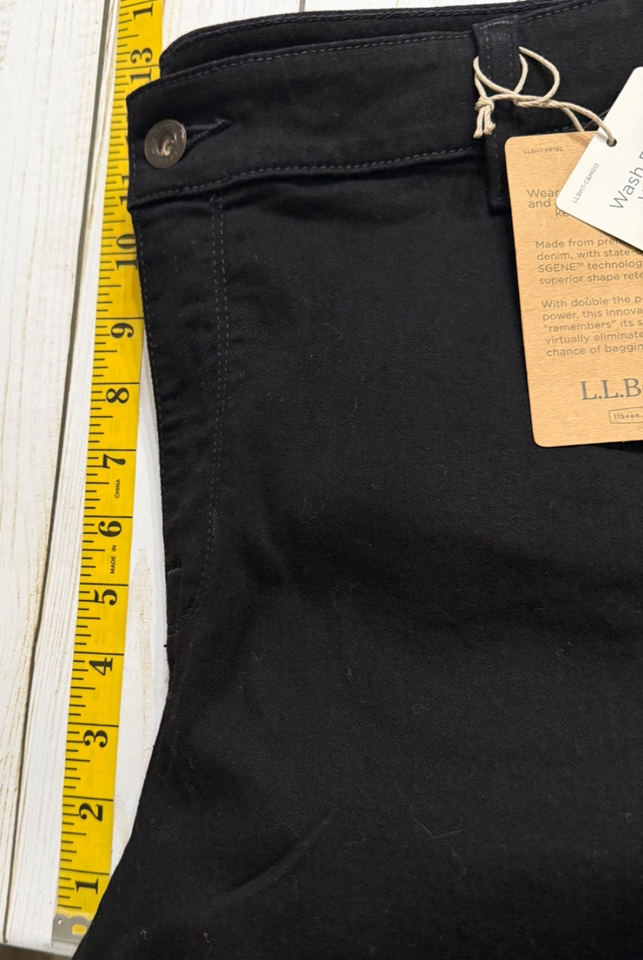 NWT LL Bean True Shape Favrt Fit Jeans Boot Cut High Rise Black Womens ...
