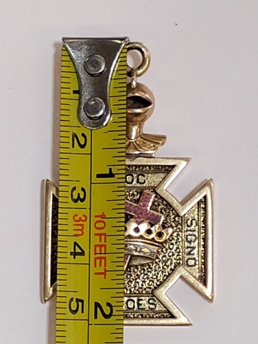 14k Gold Knights Templar Free Mason Watch Fob SEE PIX! Not Scrap 19 ...