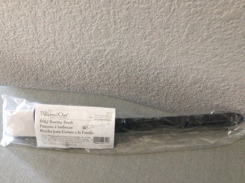 Pampered Chef 14” BBQ Basting Brush Silicone Inner Fan Design Bristles ...