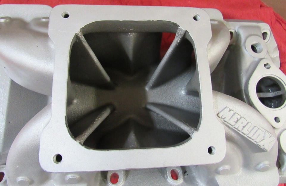 USED MERLIN X BIG BLOCK TALL DECK CHEVY INTAKE WITH NEW FEL-PRO 1275 ...