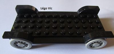 Lego 4362c01 Fabuland Mickey Car Chassis 12x 6 Old black Noir du 4167 ...