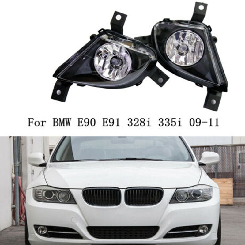 Front Bumper Replace Clear Fog Lights Lamps Pair For BMW E90 E91 328i ...