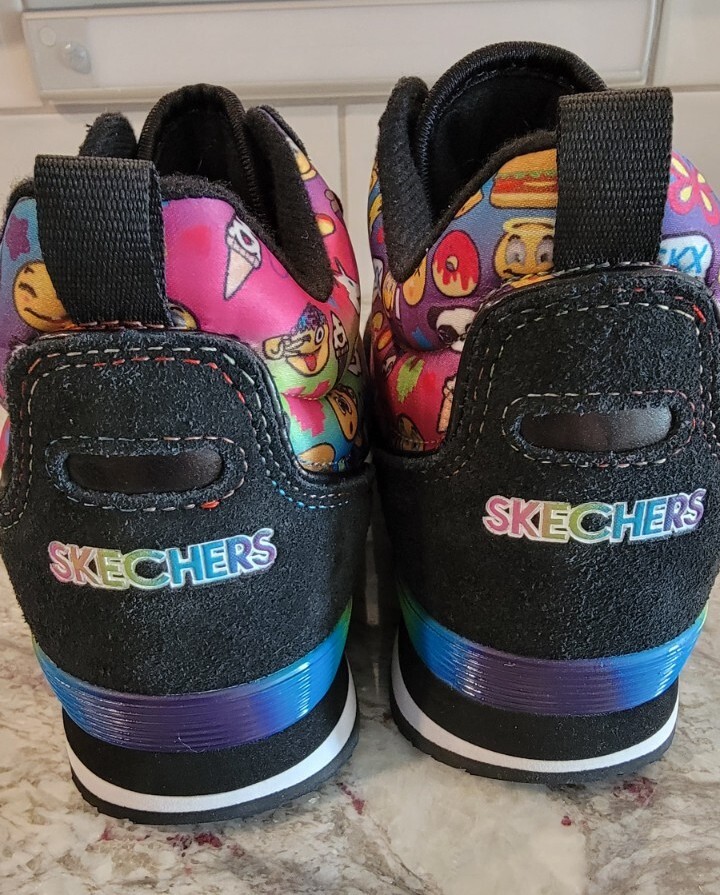 EMOJI Skechers Women's rainbow colors Sneakers Shoes Multicolor SN716 ...