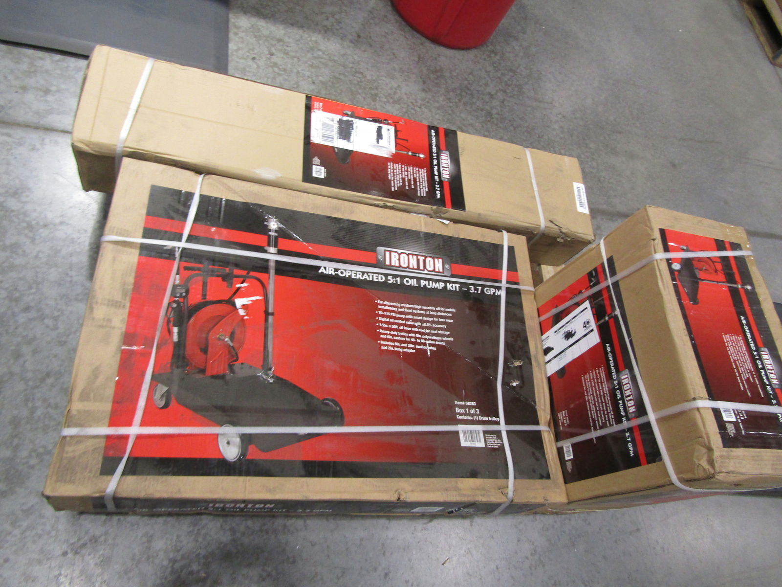 Ironton Air-Operated 5:1 Oil Pump Kit With Cart & Hose Reel 58283 | eBay