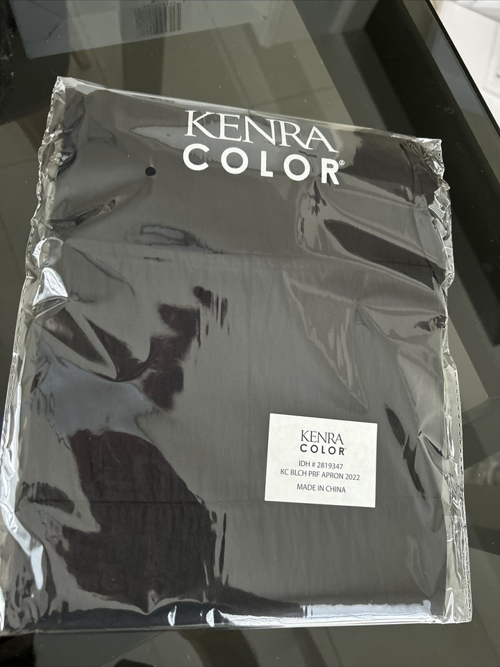 KENRA Bleach-Proof 4 Pocket Hair Color Apron Black Professional ...