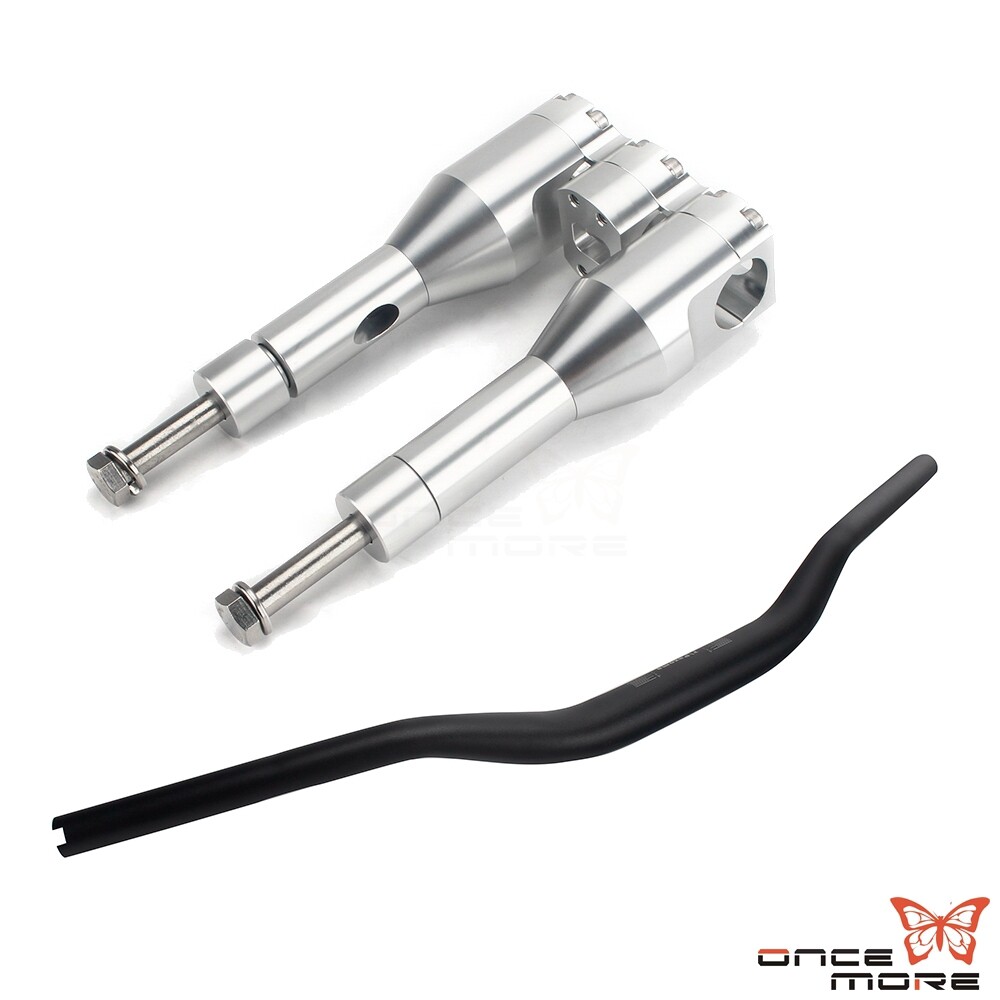 1-1/2" Motorcycle Handlebar Mount Adapter Risers Clamp W/ Handle Bar ...