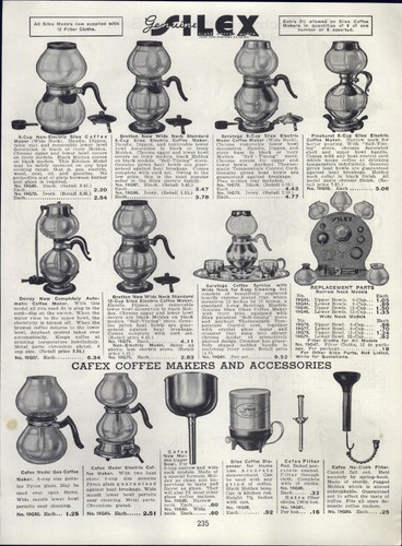 1941 PAPER AD Silex Coffee Maker Electric Cafex Percolator Ice Cream ...