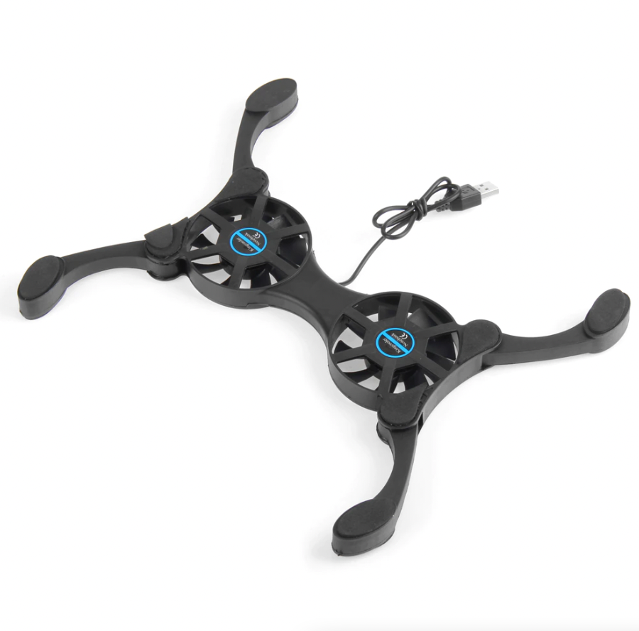 Dual USB Cooling Fan Pad Foldable Slim Fans Cooler Stand For Laptop PC ...