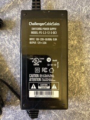 Challenger Cable Sales Switching Power Supply PS-3.3-12-3-DC + PS-2.1 ...