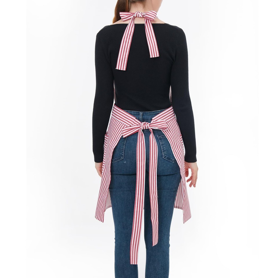 Cotton Aprons for Women with Pockets Soft Stripe Aprons Perfect for ...