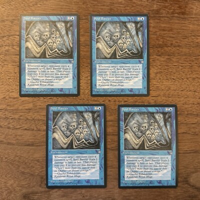 Soul Barrier x4 NM+ NEVER PLAYED MTG Ice Age Magic VINTAGE FAST ...
