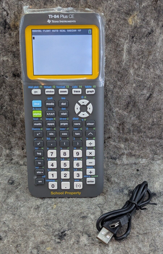 Texas Instruments TI-84 PLUS CE Graphing Calculator - Grey & Yellow ...