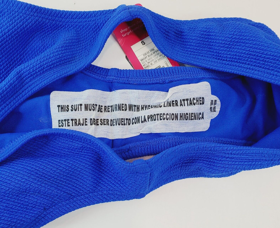 Xhilaration Juniors' Size Small Bikini Bottom - Blue Lined Textured ...