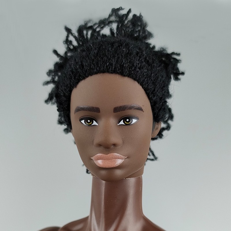 Black Adonis 1/6 Jointed Movable Doll Body Head 12" Muscle Boy Doll BJD ...