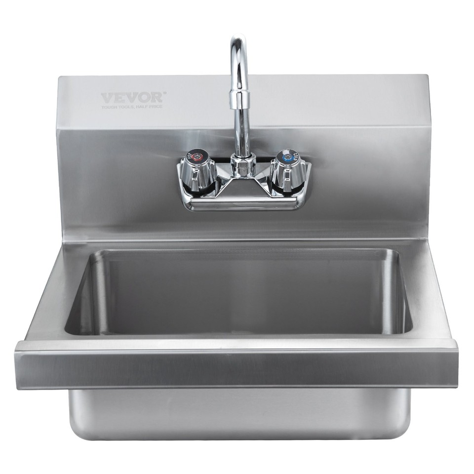 Commercial Hand Sink w/Faucet,Stainless Steel Sink for Washing,Small ...