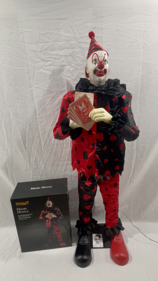 Spirit Halloween 5.9’ Animated Henry Hustle Clown w/Box Great Working ...