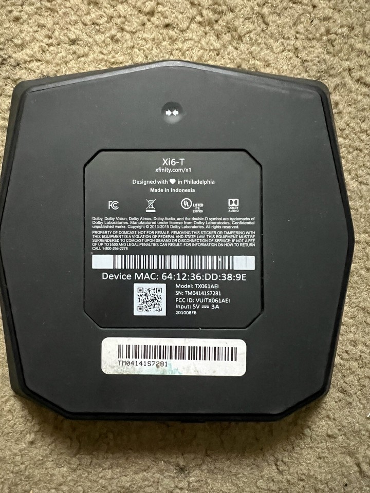 Xfinity Xi6-T TX061AEI Streaming Box | eBay