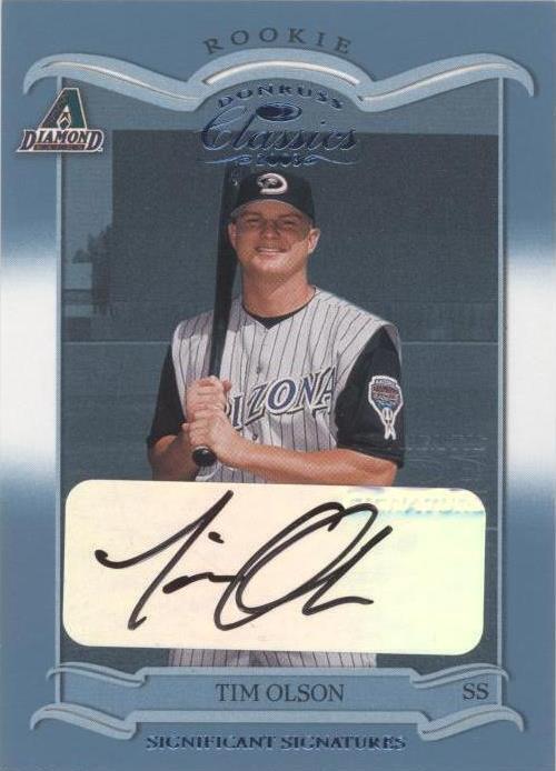 2003 Donruss Classics - Tim Olson #168 Significant Signatures /500 (AU ...