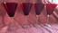 RED Cup WATER GOBLETS Clear Stem Ruby Wine Glass Set Of 4 Inside Ridged ...