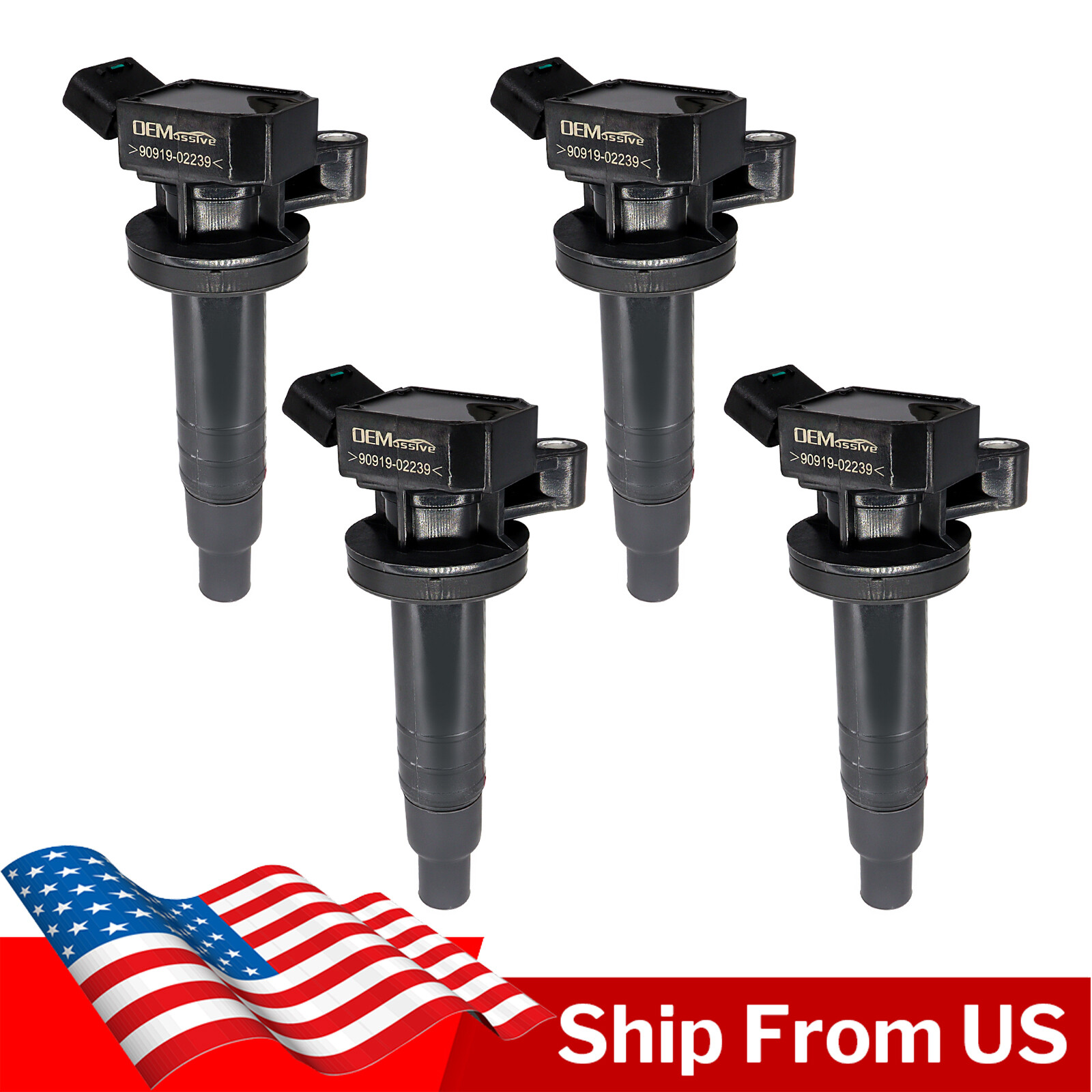4pcs Ignition Coils For Toyota Corolla Celica Chevy Pontiac Vibe 1.8L ...
