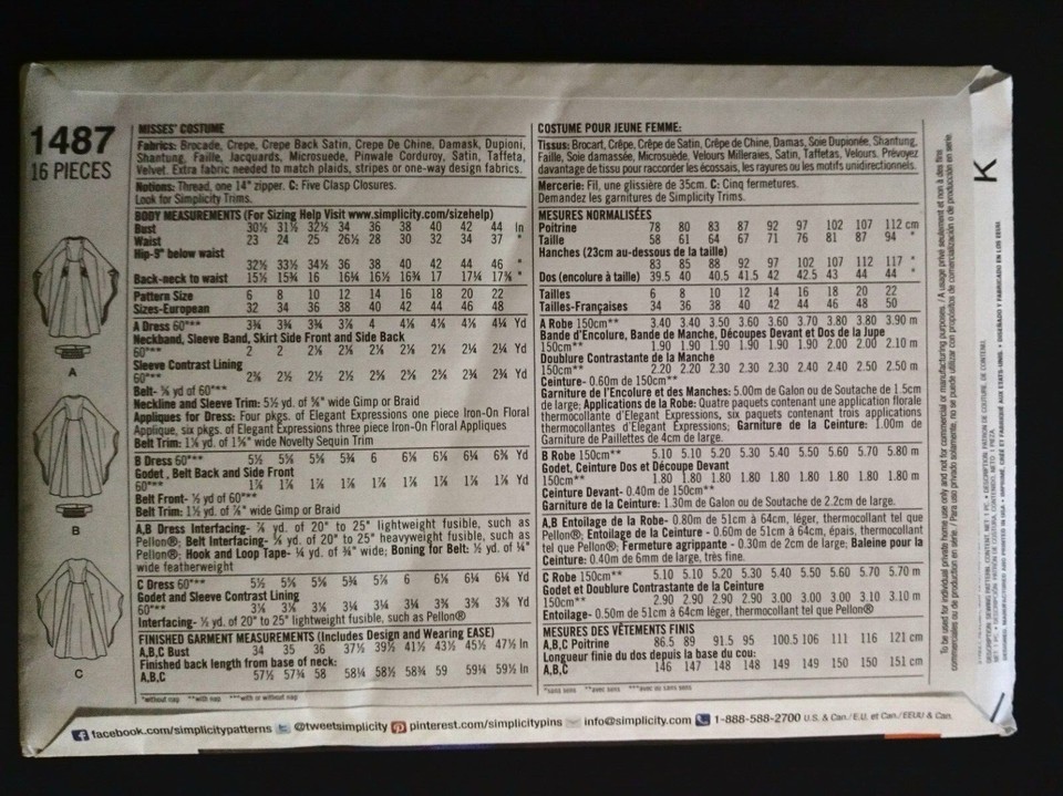 Simplicity Halloween Medieval Woman Dress by Andrea Schewe sewing ...