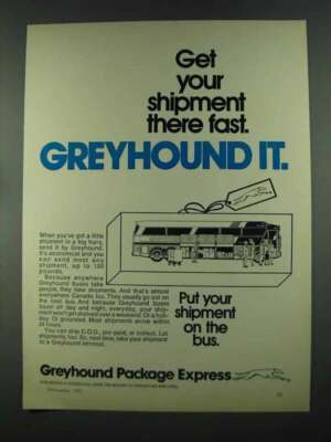 1972 Greyhound Package Express Ad - Your Shipment | eBay