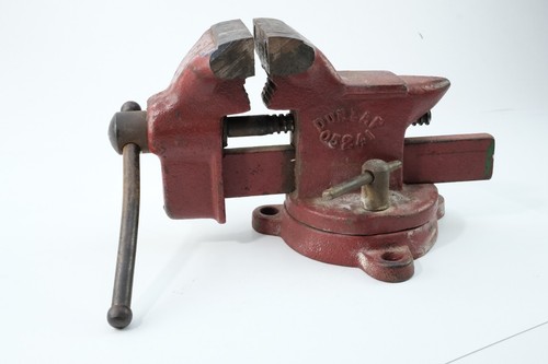 Bench Vise, DUNLAP 05241 Vtg Swivel Bench Vise, 3-1/8" Wide Jaws Opens ...