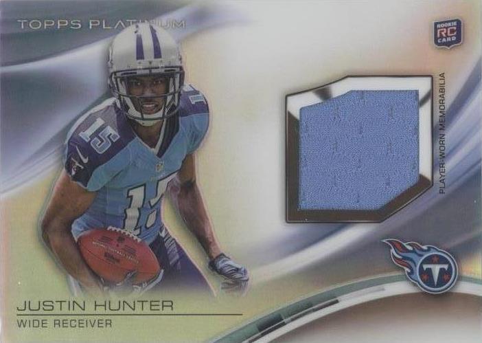 2013 Topps Platinum - Rookie Relic Justin Hunter #PRR-JH (MEM, RC) for ...