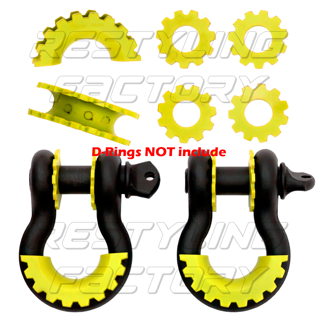 New Yellow Isolator Washers 1 Pair Set Silencer Clevis for 3/4" D-ring ...