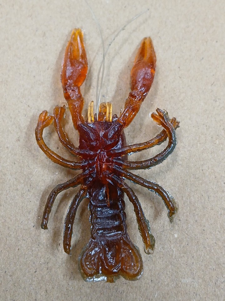 Vintage rubber crawdad fishing lure 2 1/2" | eBay