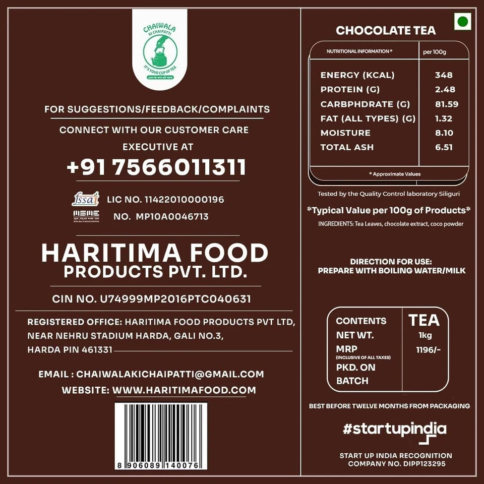 Haritima Chaiwala Ki Chaipatti Flavoured Tea 250g Free Shipping World ...