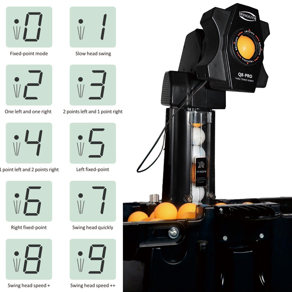 Table Tennis Robot Automatic Ping Pong Ball Machine for Training w ...