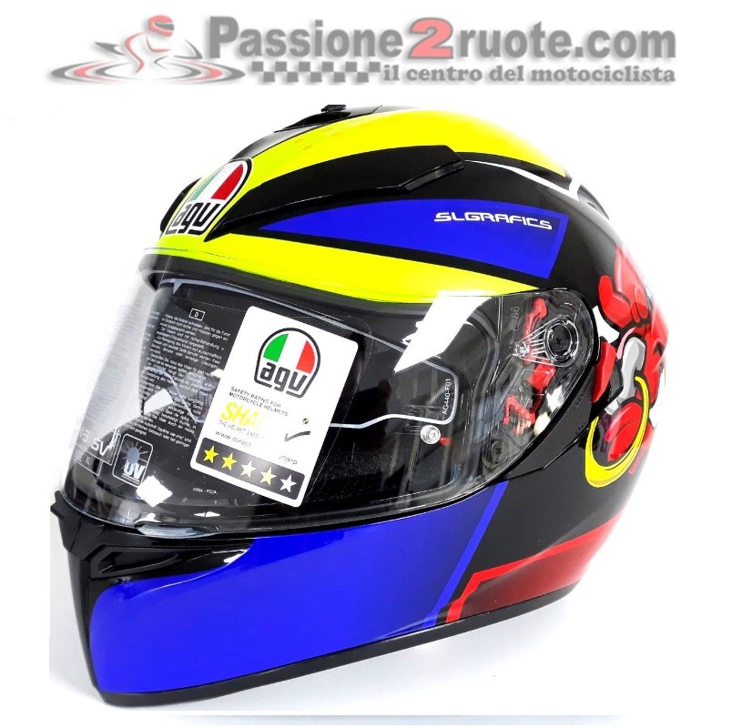 Full Face Helmet AGV K3 Sv Angry Bull Limited Edition XS S Ms ML L XL ...